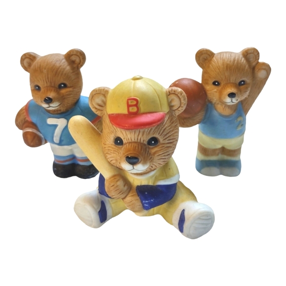 Unknown | Art | Vintage Ceramic Teddy Bear Home Decor Figurines | Poshmark